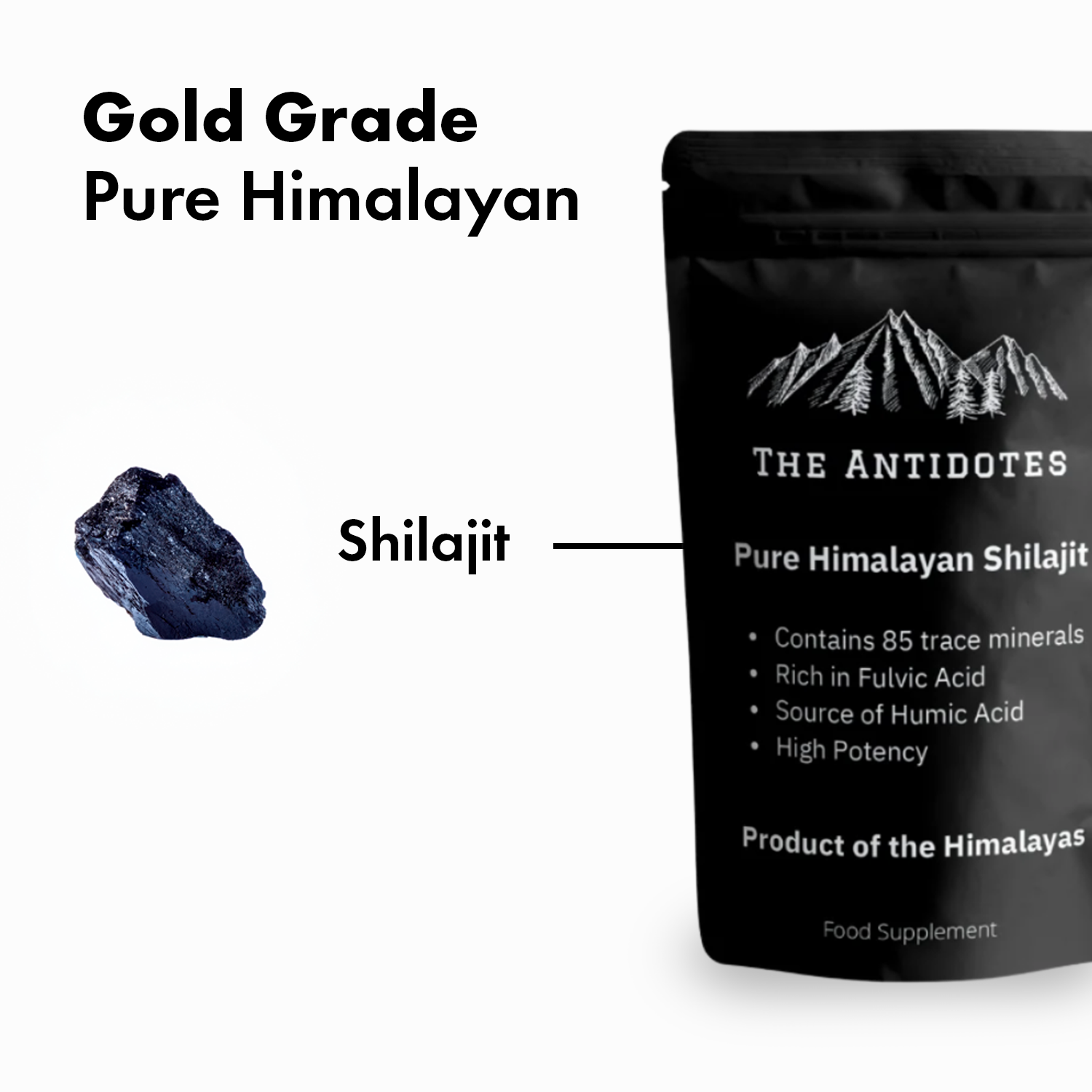 100% Pure Black Himalayan Shilajit (Gold Grade) – The Antidotes